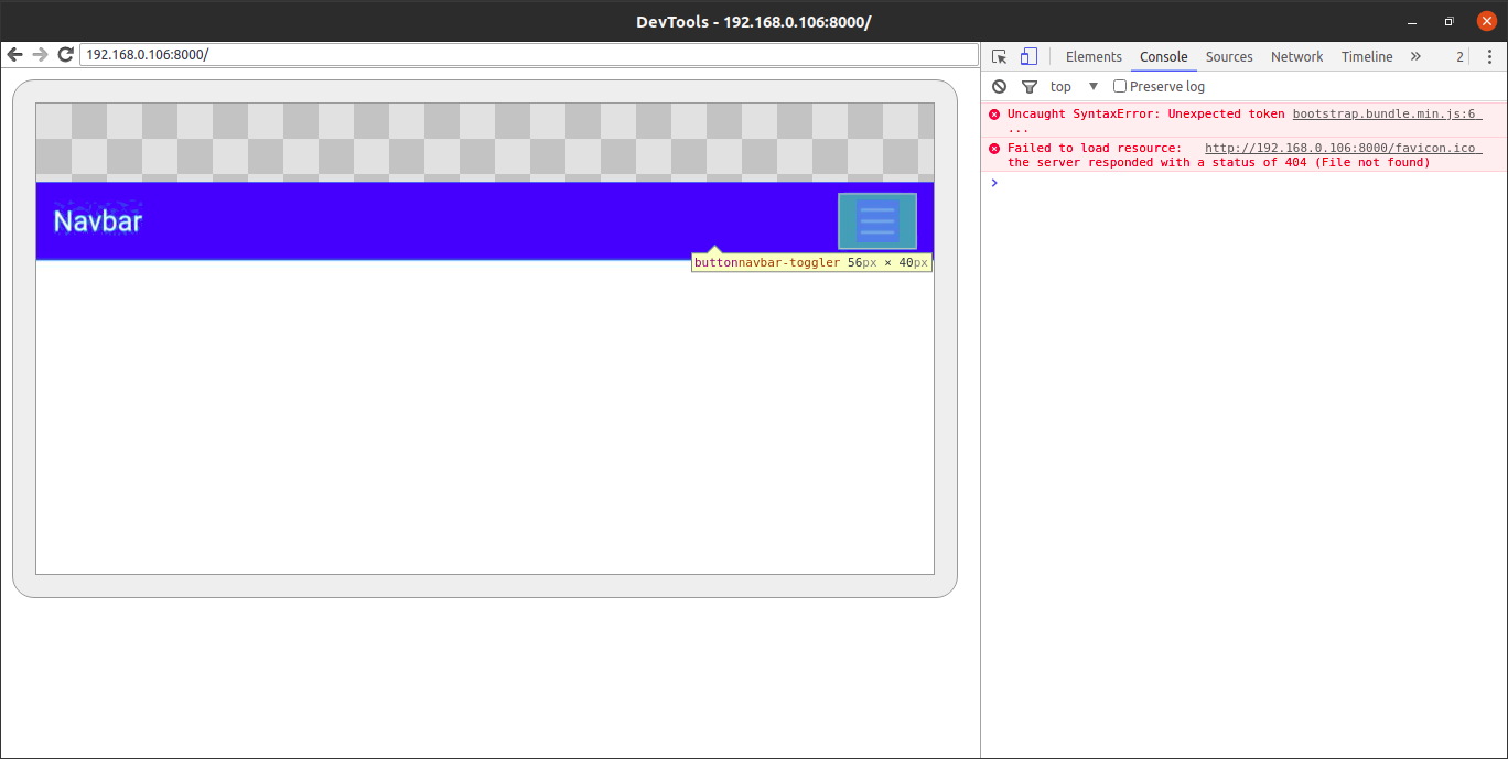 JS bootstrap error on mobile. · Issue #35803 · twbs/bootstrap · GitHub