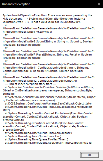 Unhandled Exception · Issue #87 · Kalejin/DCSB · GitHub