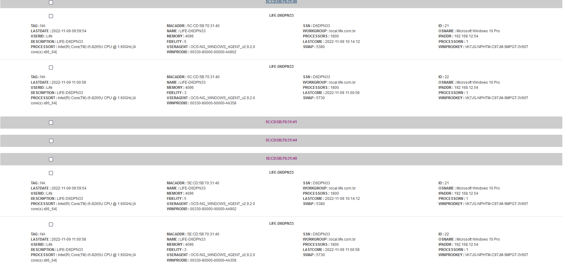 Bug Machines Do Not Auto Merge And Autoduplicatelvl Not Acting · Issue 1456 · Ocsinventory