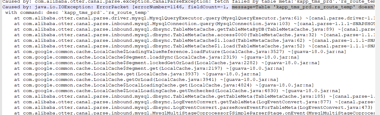 drop table导致canal启动失败 · Issue #1094 · alibaba/canal · GitHub