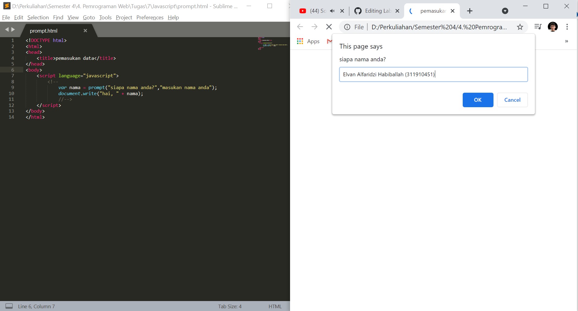 GitHub - elvanalfaridzi/Lab5Web