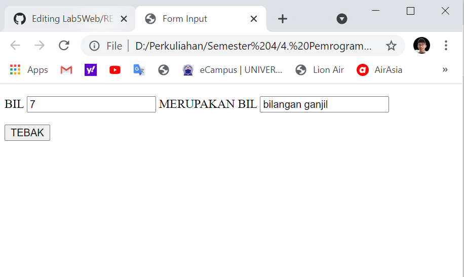 GitHub - elvanalfaridzi/Lab5Web