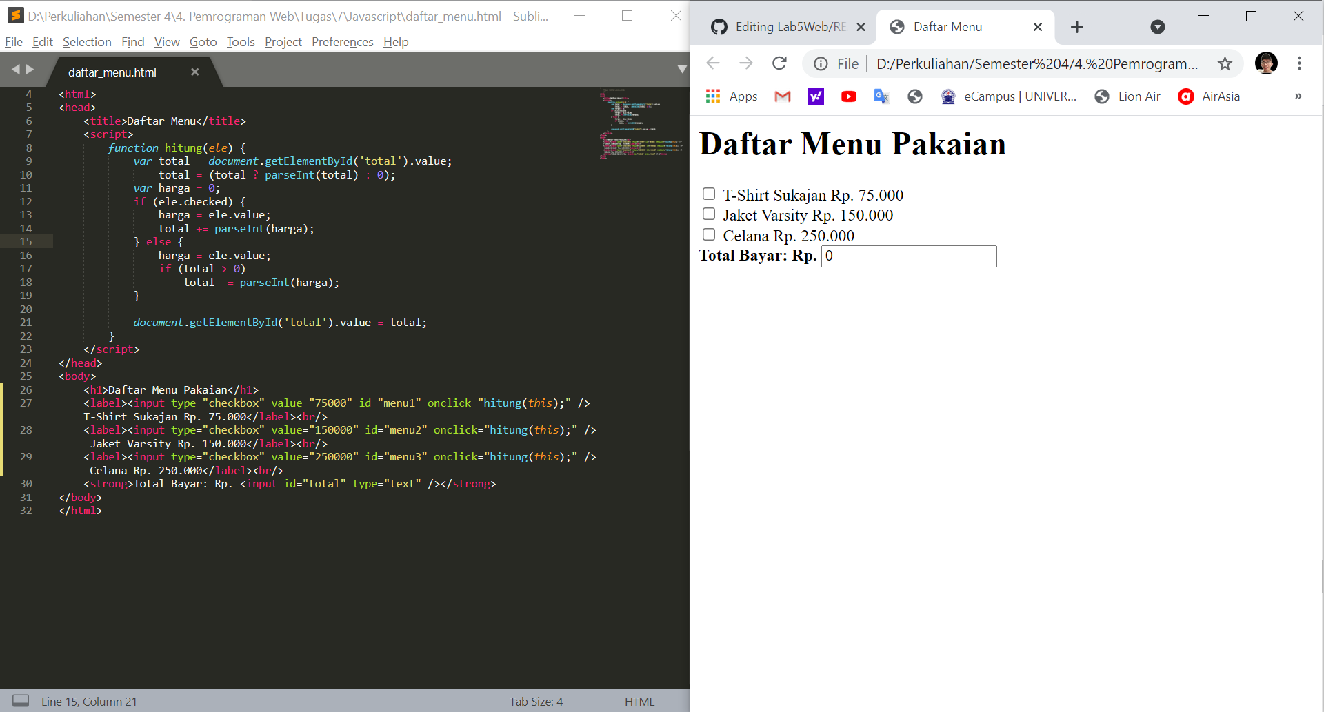 GitHub - elvanalfaridzi/Lab5Web