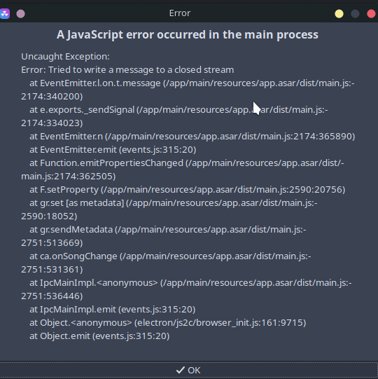 Error happens every music playback. · Issue #1211 · nukeop/nuclear · GitHub