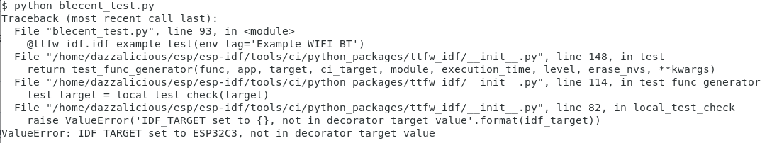 BLE Python test tools for examples don't support ESP32-C3 (IDFGH-6155 ...