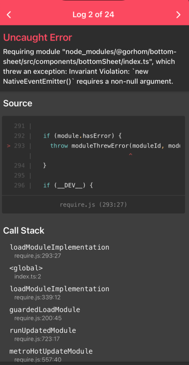 [v4] IRequiring module "node_modules/@gorhom/bottom-sheet/src/components/bottomSheet/index.ts ...