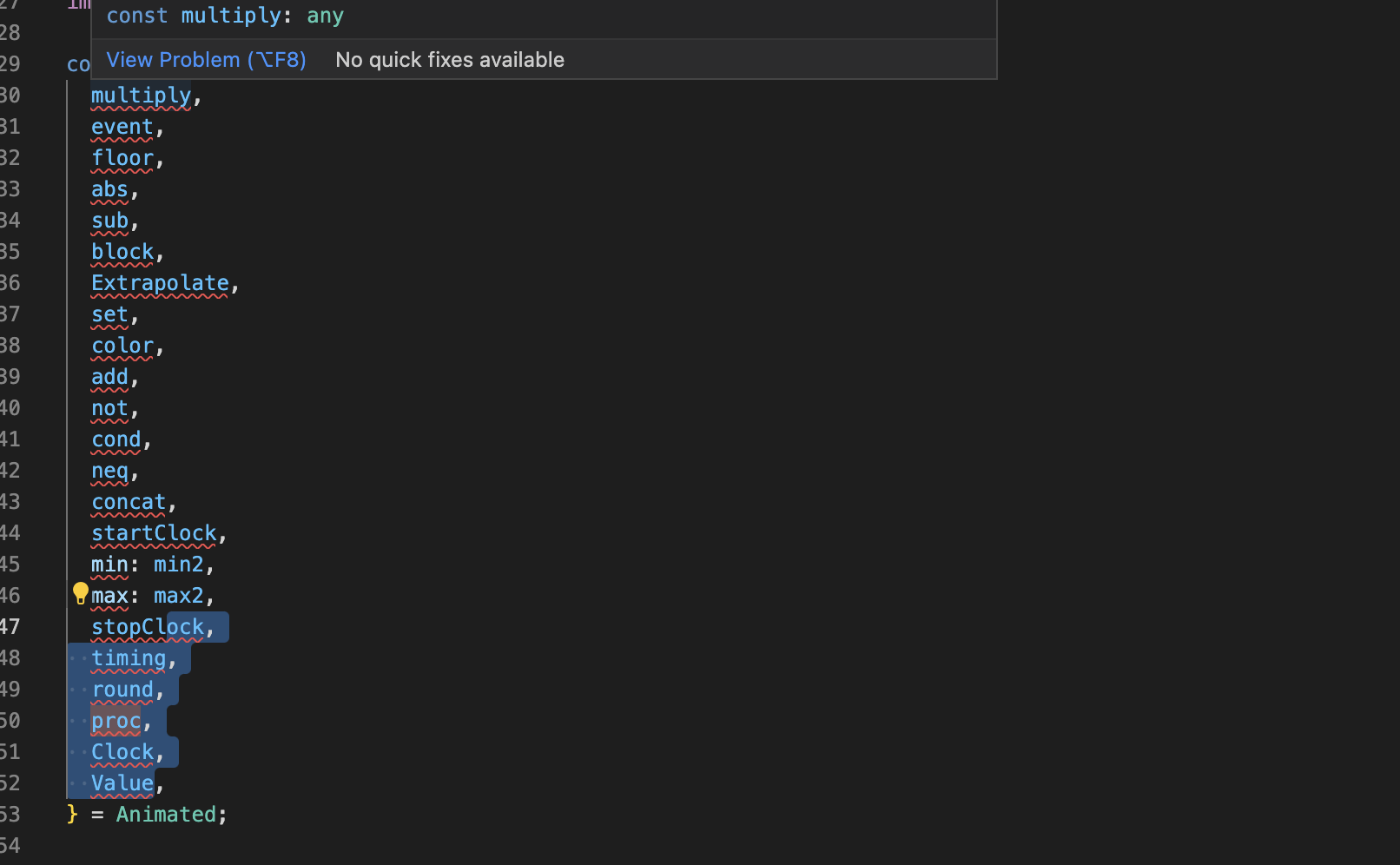 export 'default'.'Value' (imported as 'Animated') was not found in 'react-native-reanimated' - 2 ...