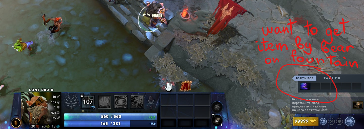 Unable To Get Item Out Of A Bear S Stash Playing Lone Druid Lone Druid And Bear Have Got