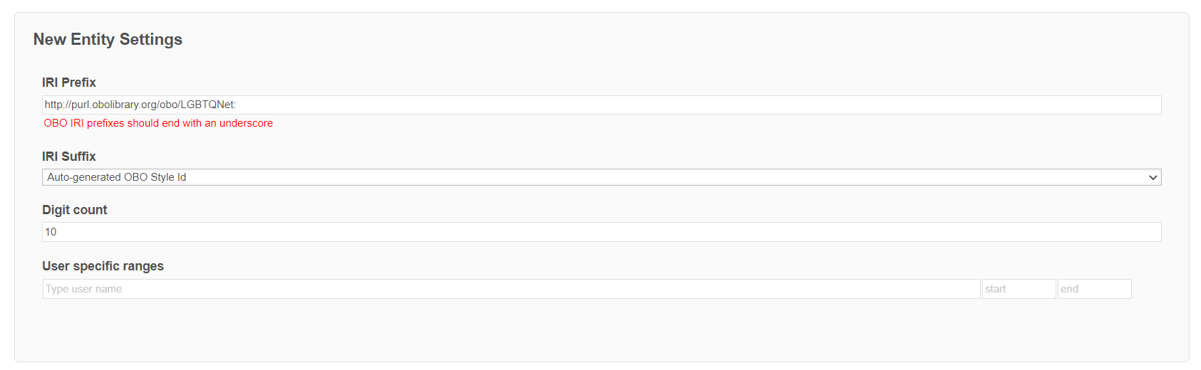 Adding a new annotation property with an external IRI / allowing for autoincrement without ...