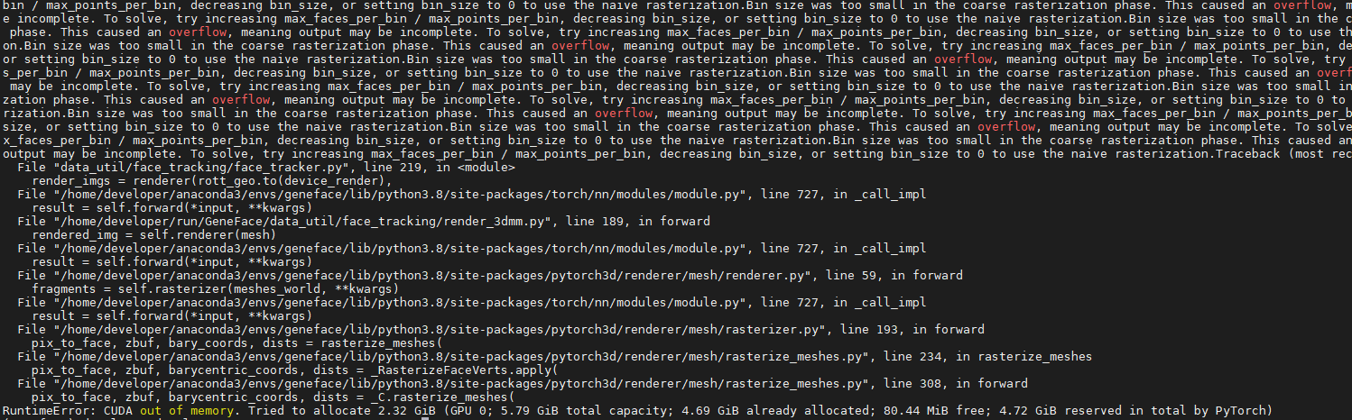 提取NecRF所需的特征 过程中发生的问题 · Issue #32 · yerfor/GeneFace · GitHub