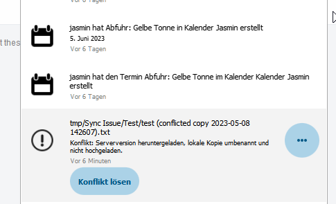 [Bug]: Conflict files not listed. · Issue #4954 · nextcloud/desktop · GitHub