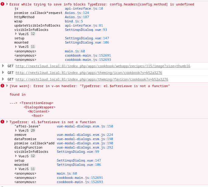 Error Of Configuration Pops Up On Reloading · Issue 1753 · Nextcloud Cookbook · Github