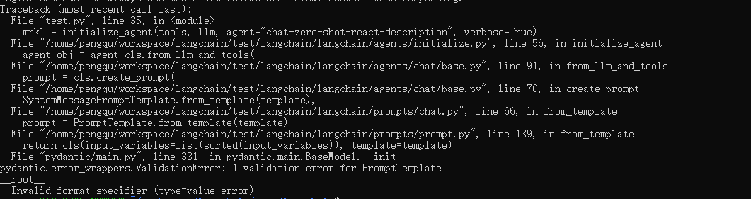 Not able to use the chat agent · Issue #1574 · langchain-ai/langchain · GitHub