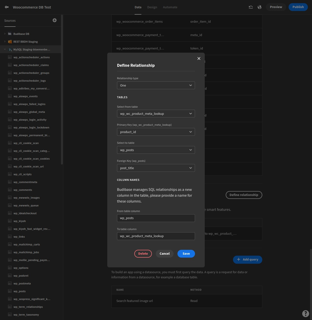 Need help to get values from 1 woocommerce database into another ...