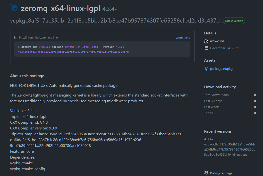 [binarycaching] Pushing NuGet to GitHub failed · Issue #21851 · microsoft/vcpkg · GitHub