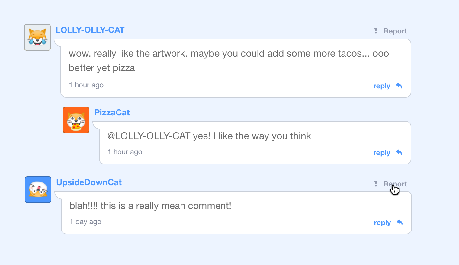 UX— Comment actions for Regular Scratch users · Issue #2087 ...