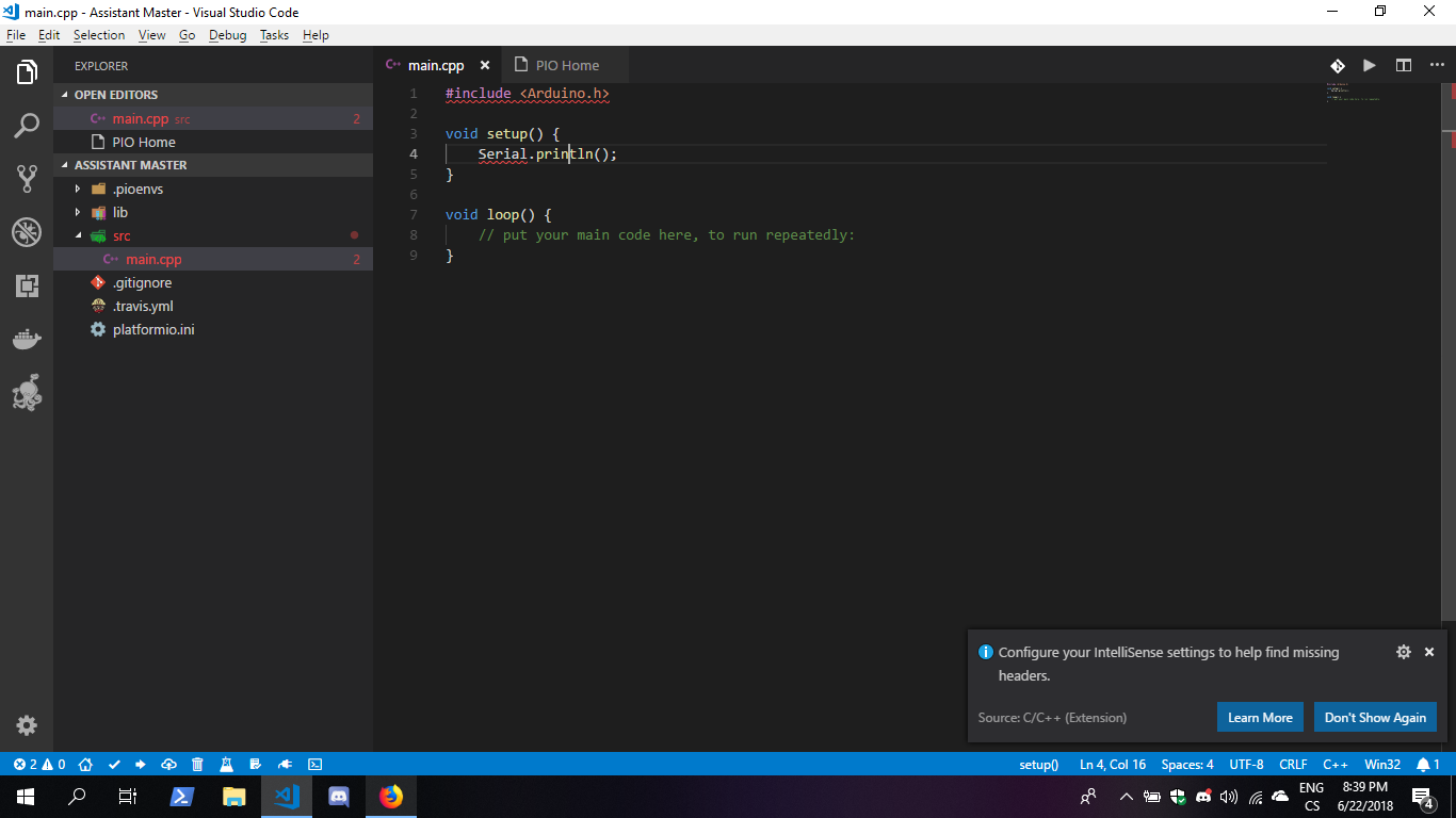 IntelliSense include errors · Issue #124 · platformio/platformio-vscode-ide · GitHub