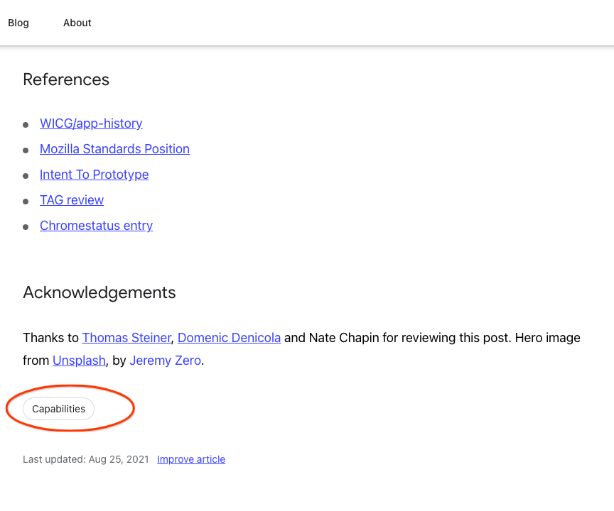 Show tag links in article footers · Issue #1308 · GoogleChrome ...