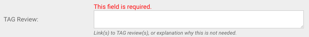 Tag Review field is labeled required though it is not. · Issue #607 · GoogleChrome/chromium ...