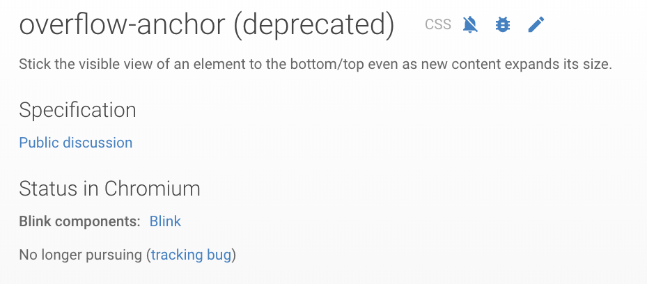 Items Marked 'No Longer Pursuing' are also marked "(deprecated)" in feature titles. · Issue #666 ...