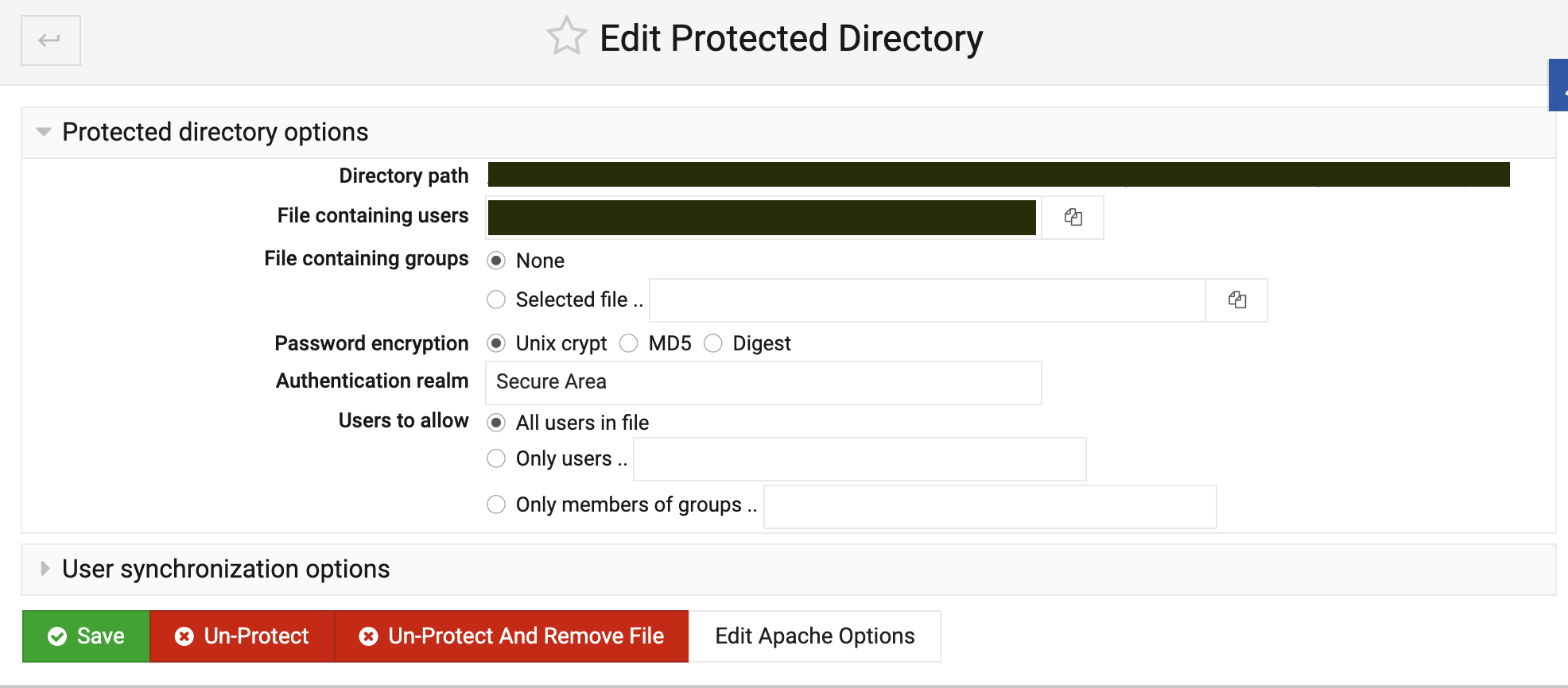 Protected Web Directories - Unix Crypt Not working Properly · Issue #1877 · webmin/webmin · GitHub