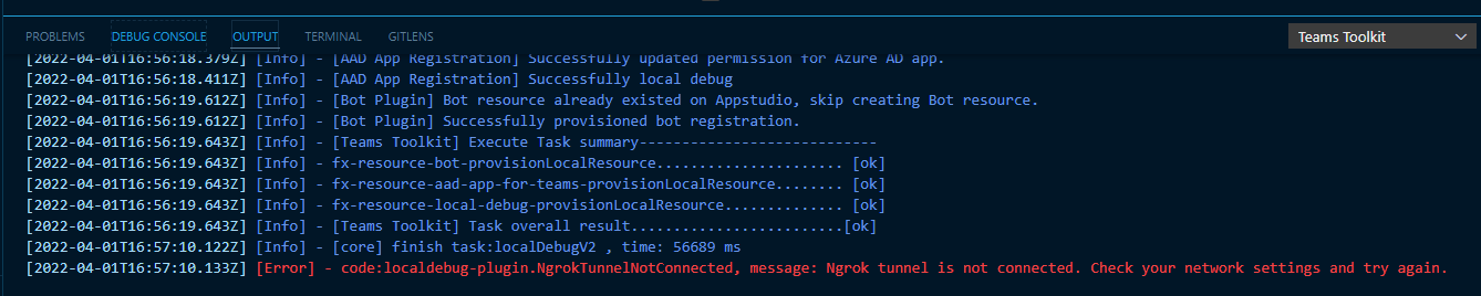 Ngrok tunnel is not connected · Issue #4495 · OfficeDev/teams-toolkit · GitHub