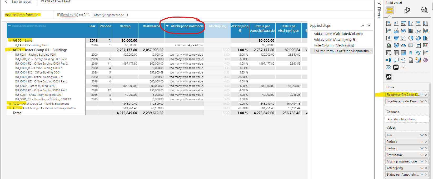 Custom measure type column not showing the total of the group · Issue ...