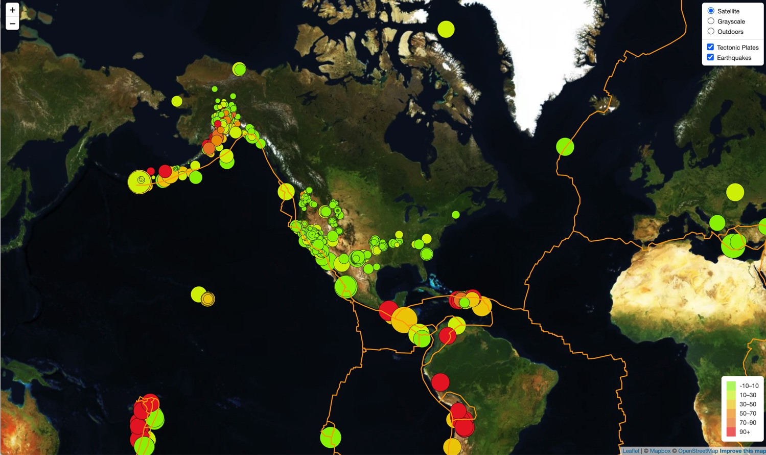 GitHub - arieldunn/leaflet-challenge: A visualization of USGS ...