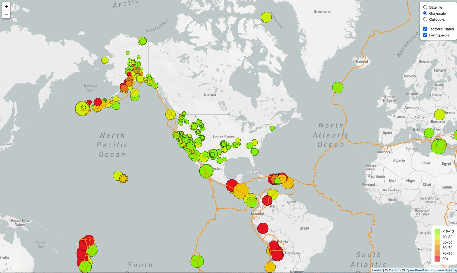 GitHub - arieldunn/leaflet-challenge: A visualization of USGS ...