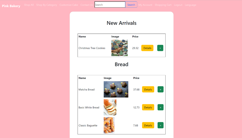 GitHub - D3153/storefront-bakery: Final Ecommerce project at Vanier