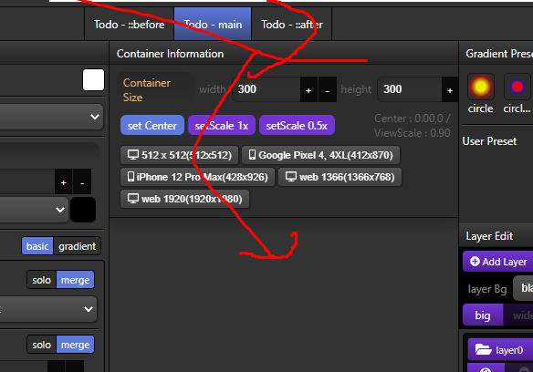 Before After 레이어 편집레이어 선택 위치변견 · Issue 131 · Redcamelredgradient · Github