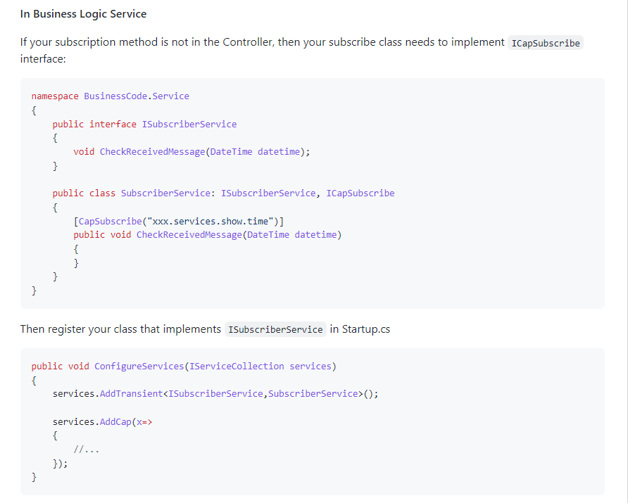 I Wana Publish In The Web Project And Subscribe In The Services 