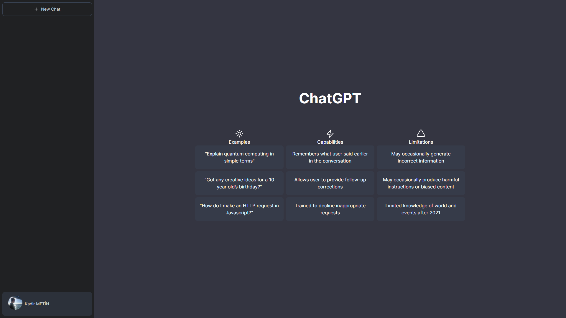 GitHub - kadirmetin/chatgpt-clone: A clone of ChatGPT, a conversational artificial intelligence ...