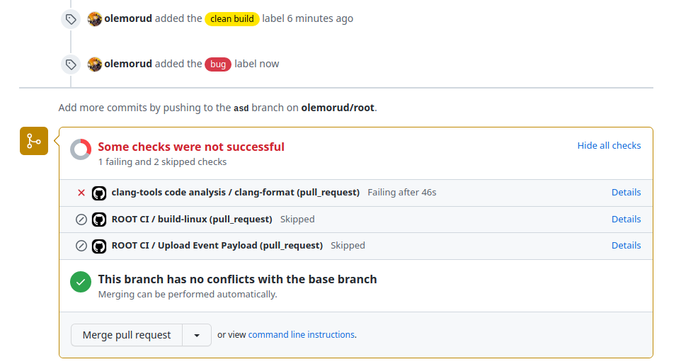 [ci] Make it possible to force a CI build from scratch · Issue #12302 · root-project/root · GitHub