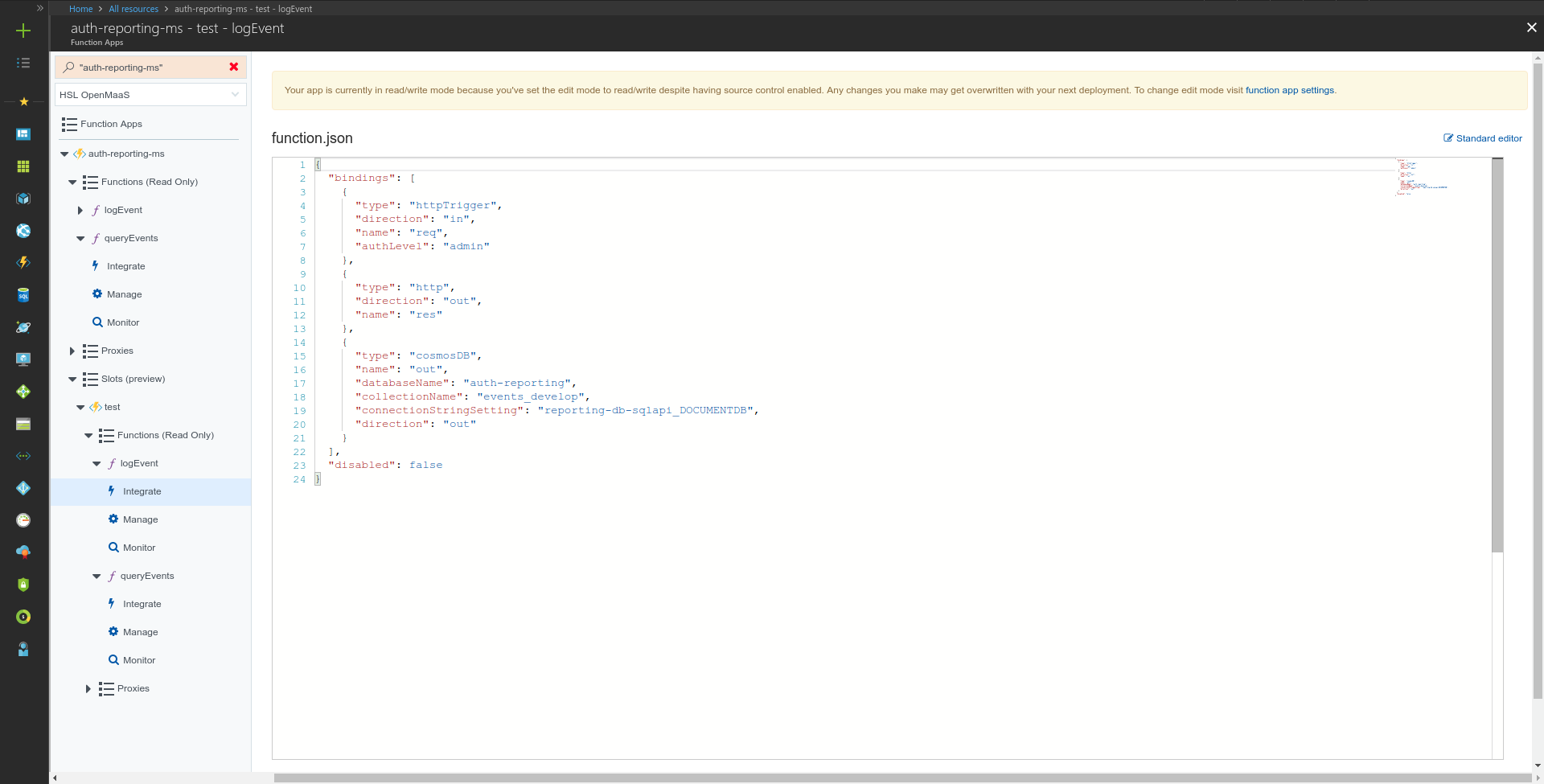 Cannot Open the standard editor of a function · Issue #786 · Azure ...