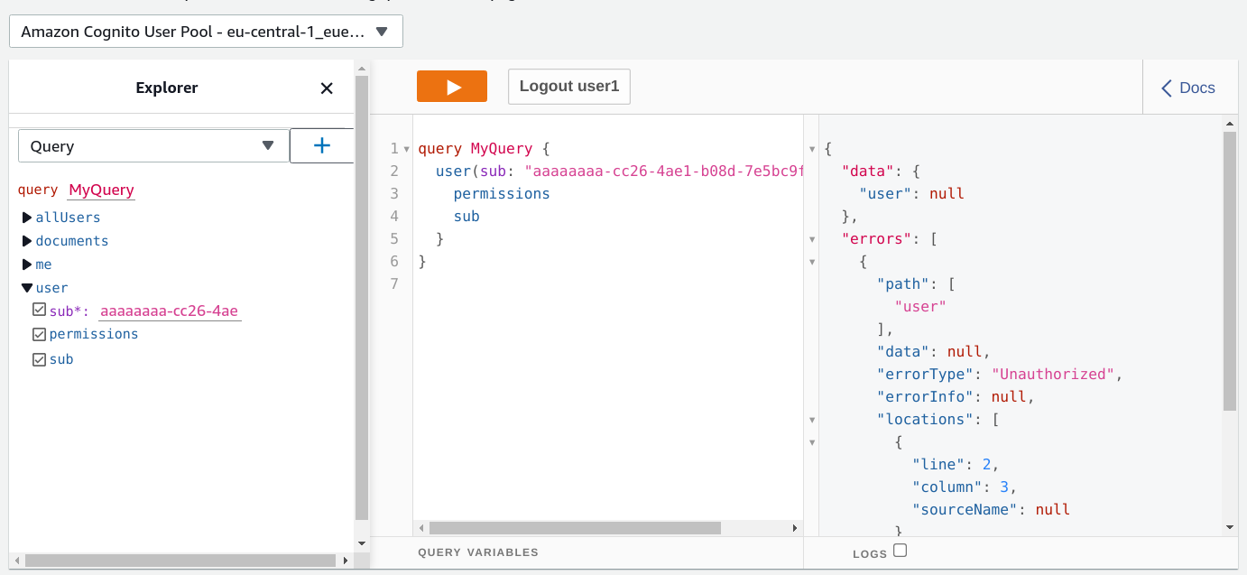 GitHub - sashee/appsync-cognito-authz-example