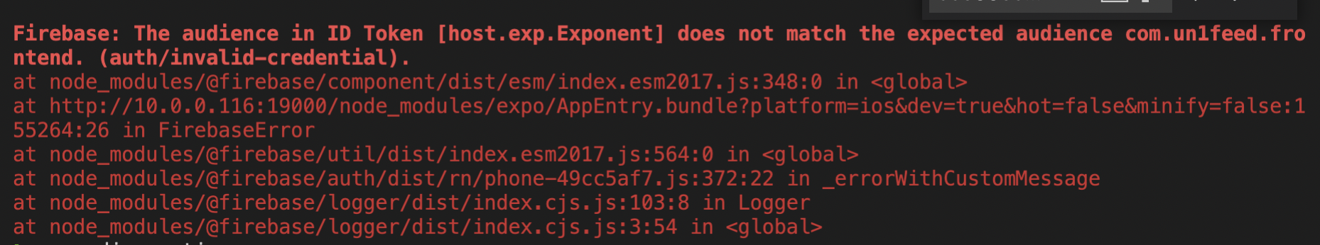 [expo-apple-authentication] Sign In With Apple won't work on Expo Go and Firebase due to wrong ...