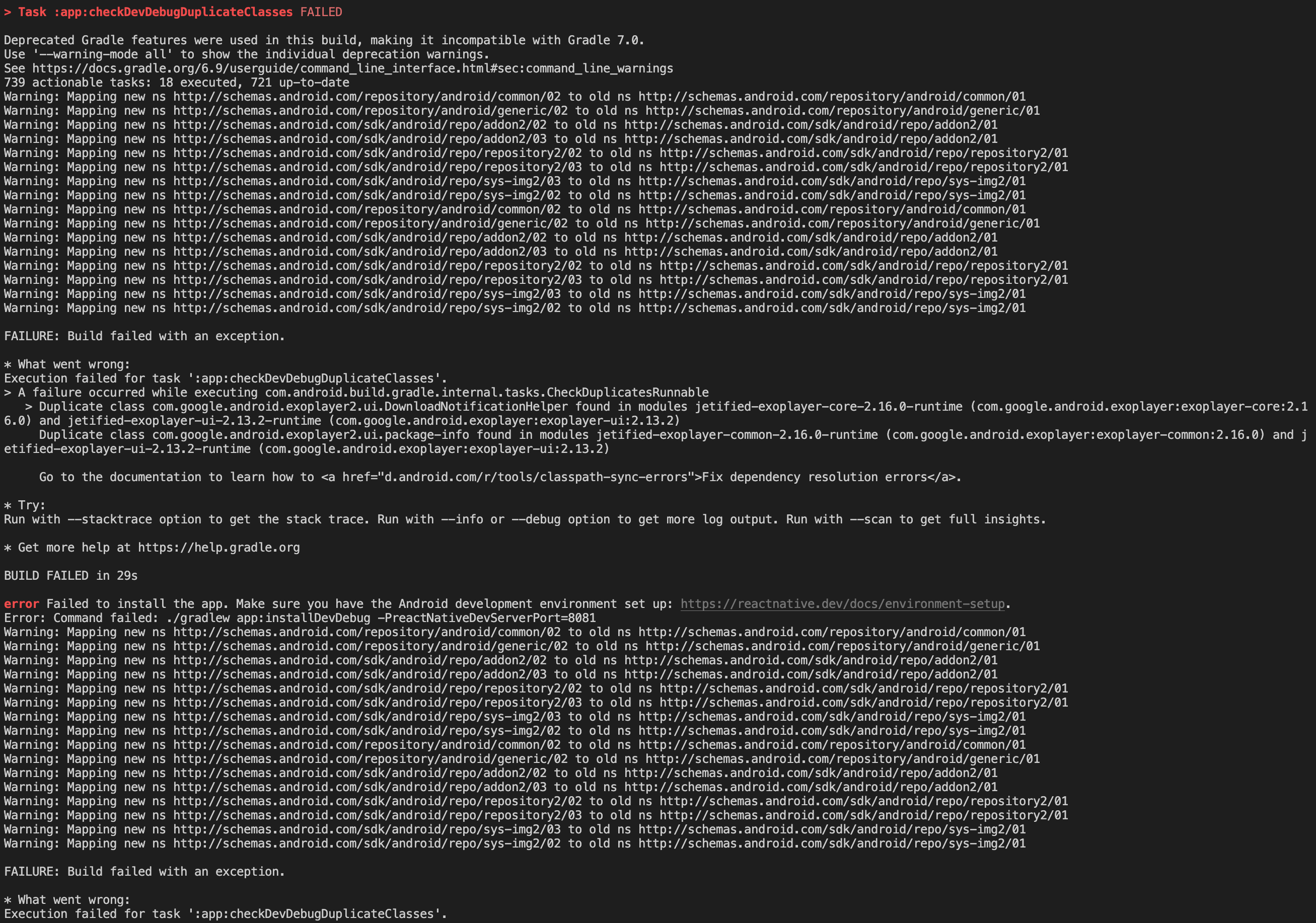 Build failing (after successful npm installation) · Issue #2738 · TheWidlarzGroup/react-native ...
