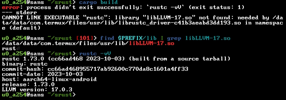 [Bug]: rust cargo build error, please fix · Issue #18421 · termux/termux-packages · GitHub