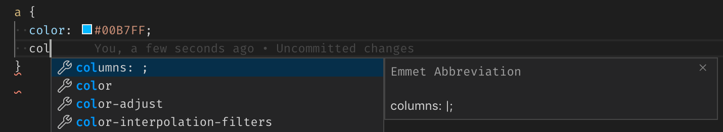 Semicolon is not added after css property completion · Issue #81752 · microsoft/vscode · GitHub