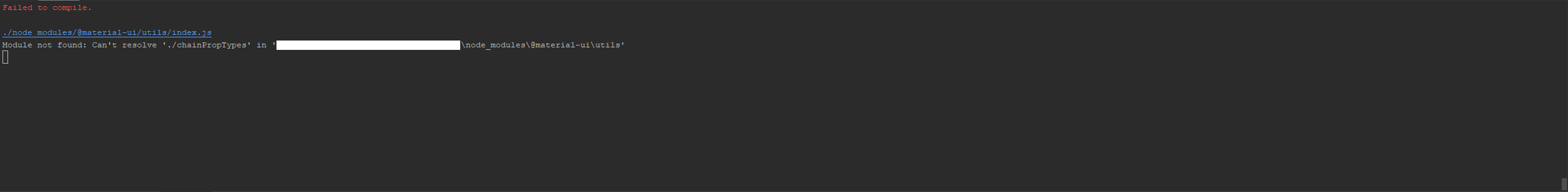 Failed To Compile Node Modules Material Ui Utils Index Js · Issue 25744 · Mui Material Ui