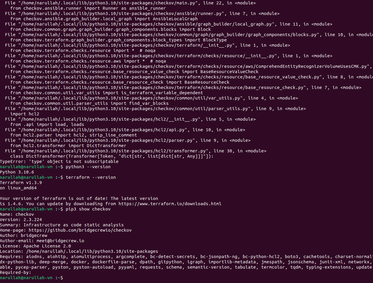 Checkov V Get Error On All Versions Of Checkov · Issue 5048 · Bridgecrewiocheckov · Github