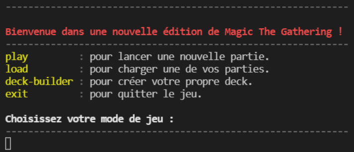 GitHub - emmanry/Magic-The-Gathering: C++ application of a simplified ...