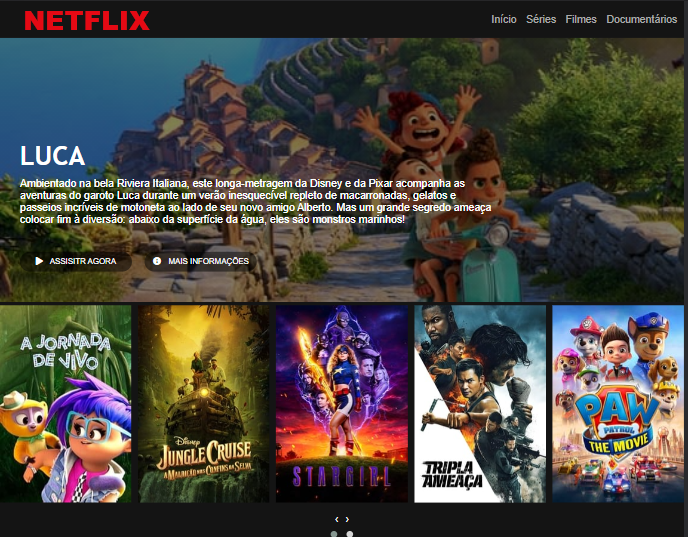 GitHub - celinatakeda/projeto-Netflix: Recriando a interface do Netflix