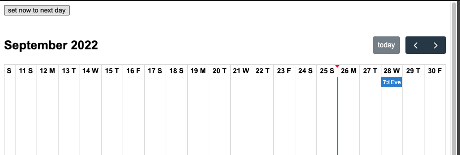 Horizontal scroll position on timelineMonth resets when navigating to ...