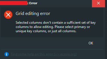 Error window on editing value in grid · Issue #1107 · HeidiSQL/HeidiSQL · GitHub