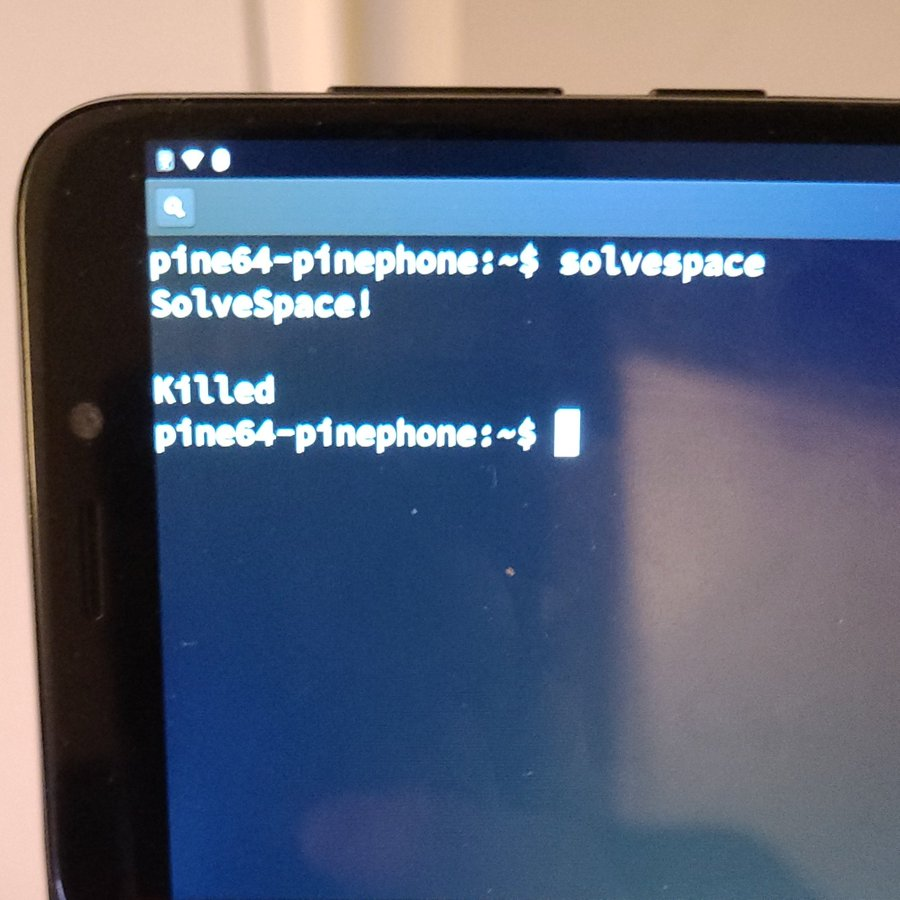 Solvespace crashes on Pinephone! · Issue #1195 · solvespace/solvespace · GitHub