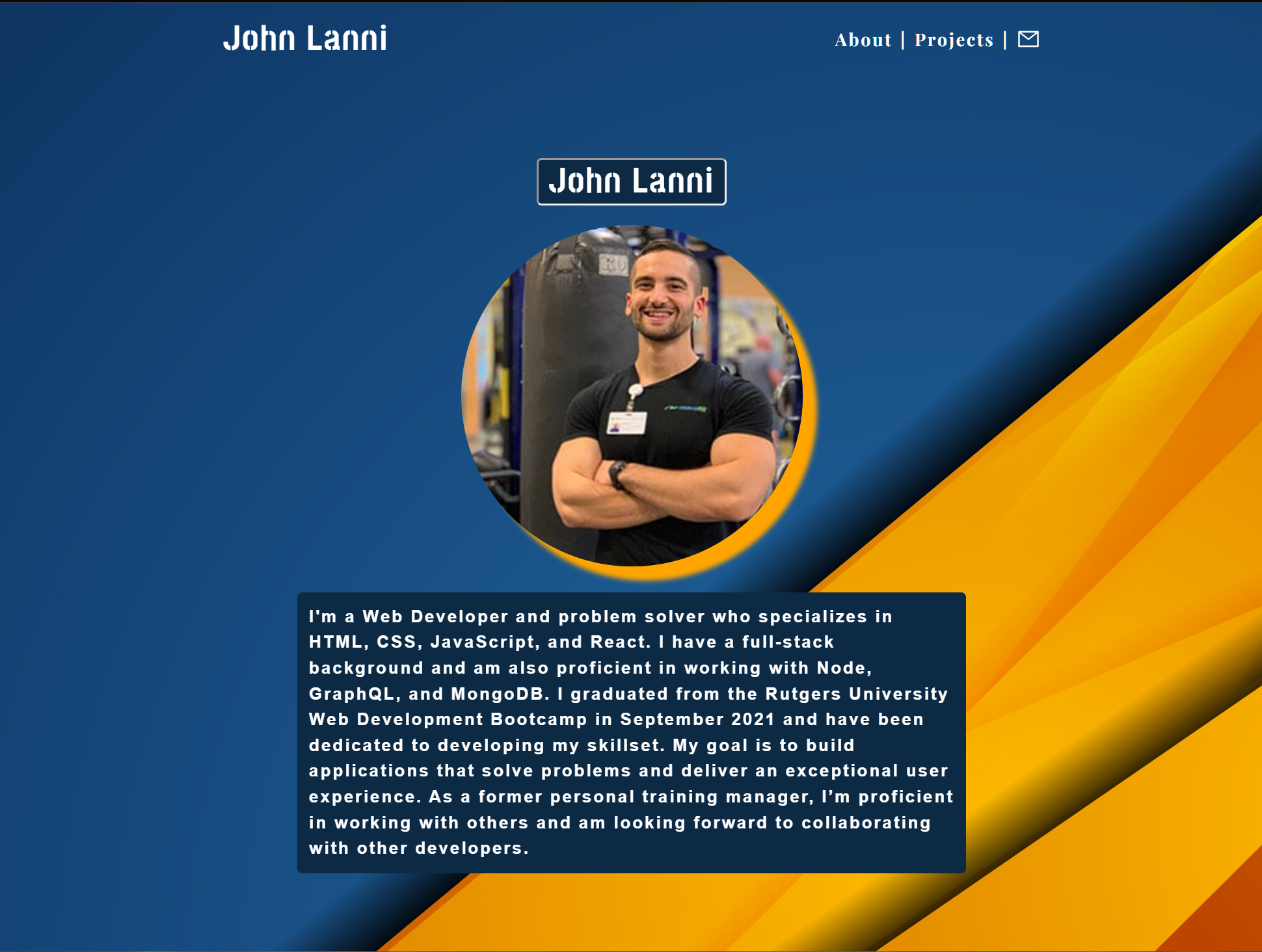 GitHub - JohnLanni619/react-portfolio