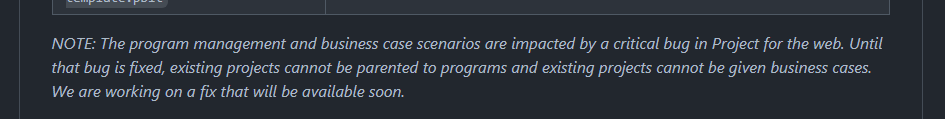 Cannot add a Project to a Program - update operation on msdyn_project · Issue #22 · OfficeDev ...