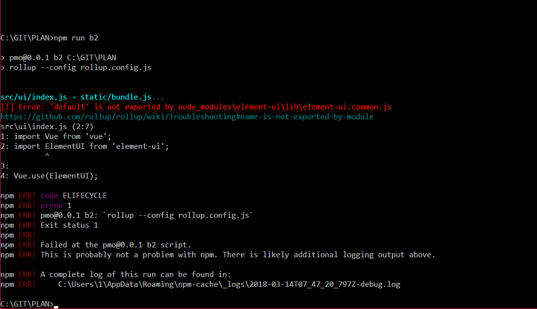 [Bug Report] Cannot use with Rollup · Issue #10162 · ElemeFE/element · GitHub